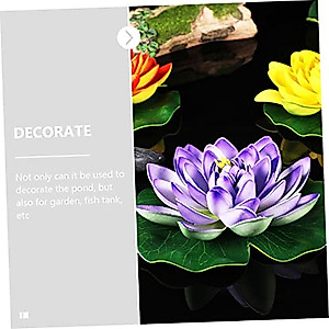 ibasenice 60 Pcs Simulated Lotus Leaf Artificial Plants Artificiales para Green Decor Lilly Pads for Fish Pond Fountain Lily Pad Pond Floating Plant Floating Pond Decor Pads