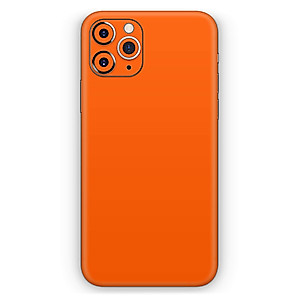 Design Skinz Solid Burnt Orange Protective Vinyl Decal Wrap Skin Cover Compatible with The Apple iPhone 11 Pro Max (Screen Trim & Back Glass Skin)
