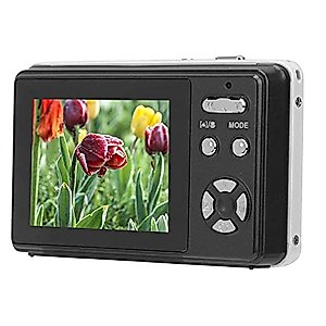 Kids Digital Video Camera, 40MP Children's Camera with 2.4Inch Screen for Boys Girls and Beginners, Video Selfie Camera with 16X HD Zoom Gift for Family/Friends(Black)