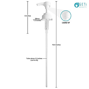 Universal Gallon Pump Dispenser 128 fl oz | Shampoo, Conditioner | Use on Liquids, Gels, Lotions | 4cc Output | by Geti Beauty ST | 2-Pack