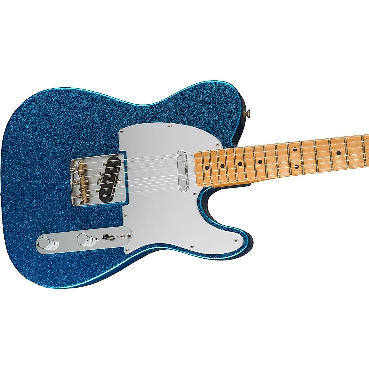 Fender J Mascis Telecaster Electric Guitar, with 2-Year Warranty, Blue Sparkle, Maple Fingerboard