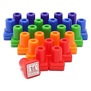 Bright Creations Passport Stamps, City and Country Stamp Set (1 x 1 In, 26 Pieces)