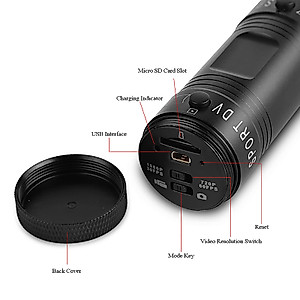 Pilipane Mini Video Camera, Mini Sports DV Camera 1080P Watertight for Outdoor Bikes and Car