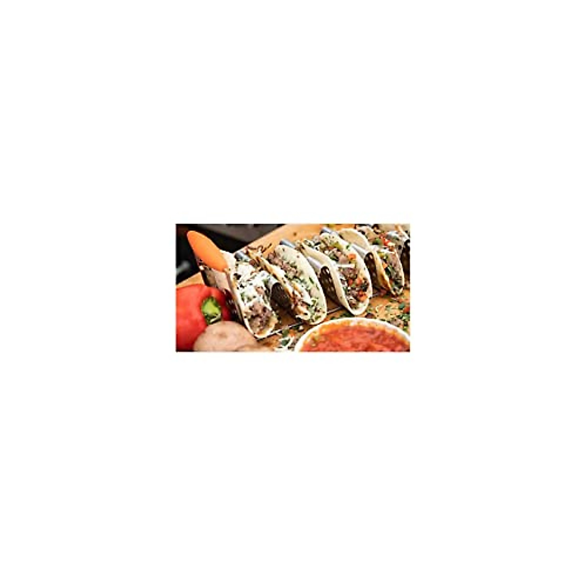 A2 Blackstone Stainless Steel Taco Rack Holder with Handles (2)
