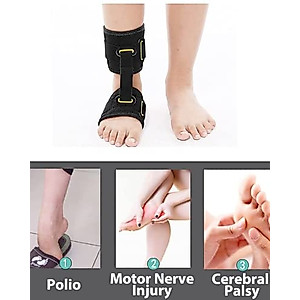 DouHeal AFO Foot Drop Brace for Kids, Children Drop Foot Braces For Walking with Shoes, Improve Walking Gait, Adjustable Foot Orthosis Brace Support for Sleep, Plantar Fasciitis for Left & Right