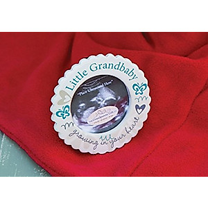 Little Grandbaby Growing In Your Heart Ultrasound Photo Ornament and Poem (Ornament Boxed w/ Poem)