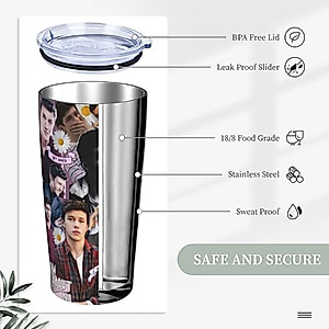 OAEWRE Nick Actors Robinson Stainless Steel Mug Insulated Tumbler Coffee Mugs with Lids and Straw Double Wall Vacuum Cup 20oz