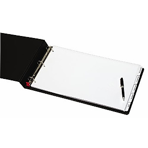 Cardinal® Slant-D® Ring 11" x 17" Tabloid ClearVue™ Binders, 2" Rings, 63% Recycled, White & Tops 11x17 Write'n Erase Tab Divider, 5-Tab, White, (84270CB)