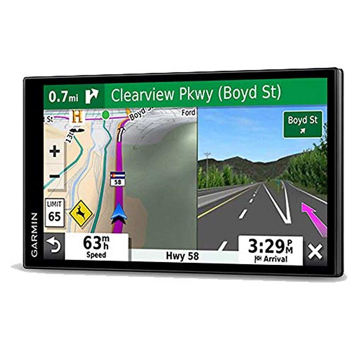 Garmin DriveSmart 65 & Traffic 6.95" Display GPS Navigator with Case and Mount Bundle