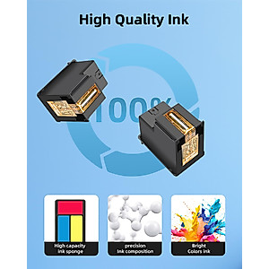 InkSpirit Remanufactured Ink Cartridge Replacement for HP 63XL 63 XL Combo Pack for OfficeJet 5200 5212 5255 3830 4652 4655 5258 4650 DeskJet 3630 2130 1112 Envy 4520 4512 Printers ( 1 Black 1 Color)