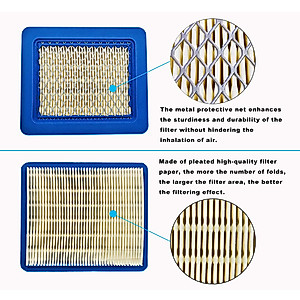 ZLKSKER 5pcs 491588S Lawn Mower Air Filter Replacement for B&S 491588 399959, Air Cleaner