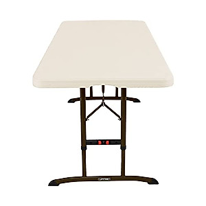 Lifetime, Commercial, Almond 6-Foot Adjustable Height Nesting Table