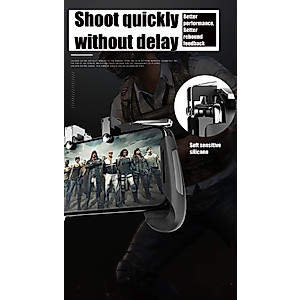 Mobile Game Controller for PUBG/Call of Duty/Fortnite Gaming Grip L1 R1 Portable Phone Trigger Joystick Gamepad for 4-6.5 inches iOS & Android Phone