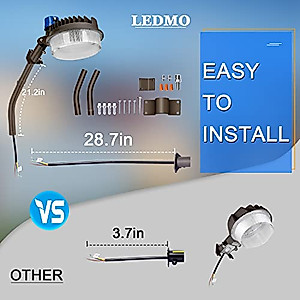 LEDMO 120W LED Barn Light Adjustable Angle with Mountiong Arms 18000LM Dusk to Dawn Outdoor Lighting Security Flood Lights 5000K Brightset IP65 Waterproof Yard Outdoor Lights