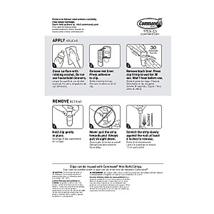 Command 17026 Decorating, White, 20 (17026-ES) 20PK Clip/Comm Adhesive, 20 Clips, Clear, 20 Clips