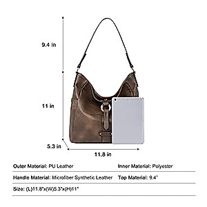 CLUCI Hobo bags for women Handbags Purse Designer PU Leather Tote Bag Large Ladies Vintage Shoulder Bags
