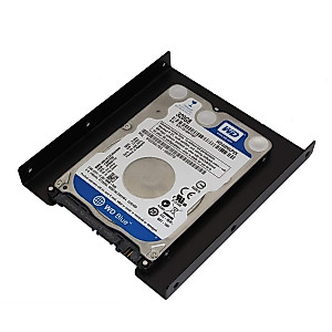 iMBAPrice (Pack of 2) 2.5" To 3.5" Bay SSD HDD Notebook Hard Disk Drive Black Mounting Bracket Adapter Tray Kit