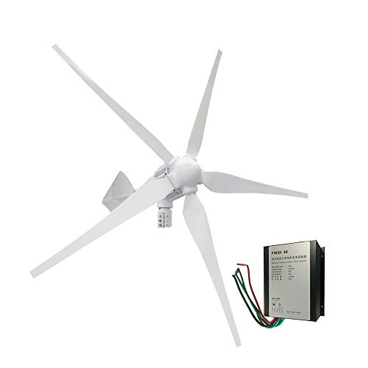 3000 Watt Solar Wind Kit Off Grid System 48V Battery Charger :20pcs 100W Mono Solar Panel + 1000W Wind Turbine Generator + 40A MPPT Charge Controller + 3000W Inverter Peak 6000W