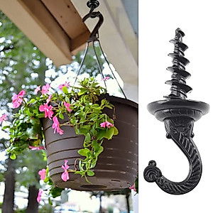 Rierdge 4 Pcs Black Swag Ceiling Hooks Heavy Duty, 3 Inch Swag Hanging Ceiling Hooks Indoor Outdoor for Chandelier Plants Etc (Black)