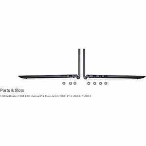 Dell 15.6" Inspiron Laptop with Windows 11 Pro, Intel Celeron N4020 Processor, 16GB RAM, 1TB SSD, Webcam, Wi-Fi, HDMI, Bluetooth, SD Card Reader, Black