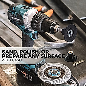 2 Inch Disc Pad Holder with ¼” Shank, Die Grinder Sanding Suitable for Roloc, Quick Change Medium Disc Attachments for Polishing, Sanding and Surface Preparation, – by Ram Pro