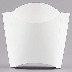 Disposable Snack Containers/French Fry Box Holders Cups, Set of 50 White Paper Snack Holders - Kid's Snack Containers