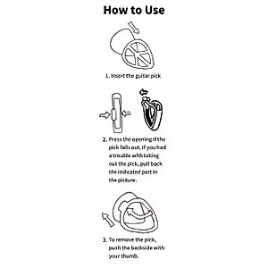 PICKRING Soundwave Shaped Guitar Pick Holder Necklace for Guitarists/guitar picks keeper storage pendant necklace stainless steel music lovers musicians gifts (Metal Black)