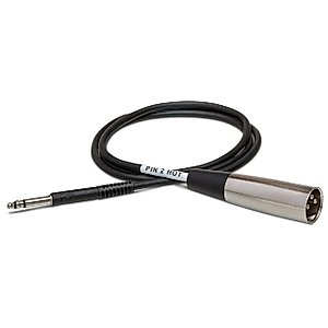 Hosa TTX-103M Balanced Interconnect, TT TRS to XLR3M, 3 ft