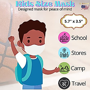 KIDOHUB FDA Registered ASTM Level 3, Kids 4 Ply Individually Wrapped Disposable Medical Face Mask