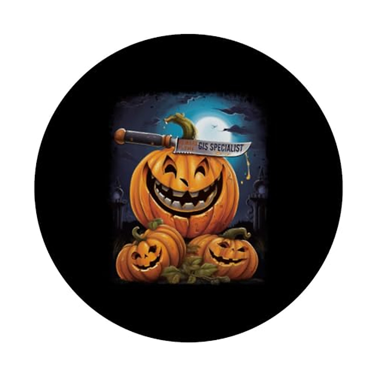 GIS Specialist Funny Halloween Fun Pun Spooky PopSockets Standard PopGrip