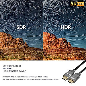 RUIPRO 8K HDMI Ultra High Speed Certified Cable 10 Feet 48Gbps 8K60Hz 4K120Hz Dynamic HDR eARC HDCP2.2/2.3 for RTX4080/4090/3080/3090, Xbox S/X, PS5/4, AVR, Projector, LG/Samsung/Sony TV