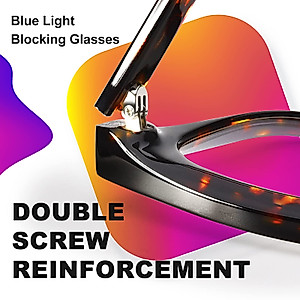 VISOONE Acetate Blue Light Blocking Glasses Square with Anti Glare for Computer Women and Men BONA