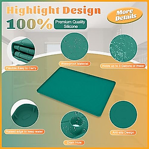 Sifxouped Under Sink Mat Waterproof Kitchen Sink Mats Sturdy Protectors 22"x34" for Bathroom Excellent Fit Easy to Clean (Green)