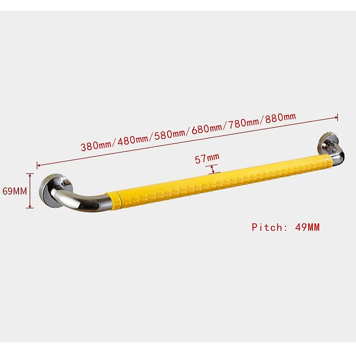 Shower Handicap Grab Bars for Bathroom Wall, Stainless Steel Grab Bar, Grab Rails，Elderly Pregnant Women with Disabilities, Safety Non-Slip Barrier-Free Handrail, for Bathtub, Toilet, Kitchen (Size