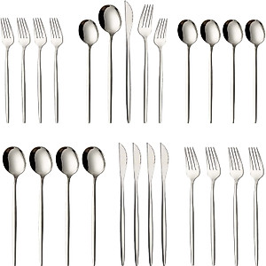 Silverware Set of 20 Stainless Steel Flatware Set Service for 4 Kitchen Utensils Cutlery Set for Home Kitchen Restaurant