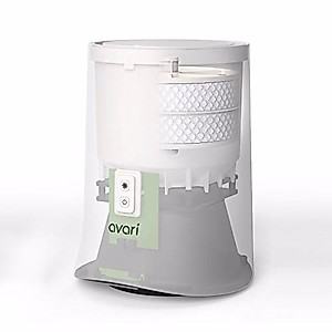 Avari 600 Tabletop Personal Air Purifier with Electrostatic Charged Filter (Better than HEPA) Filters Pollen, Smoke, Mold, Dust, Pet Dander - White