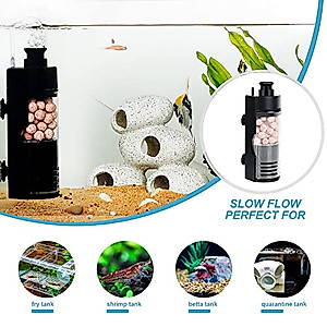 hygger Small Aquarium Bio Sponge Filter Mini Fish Tank Filter for Breeding Fry Betta Shrimp Tank 0.5-5 Gallon (Small)