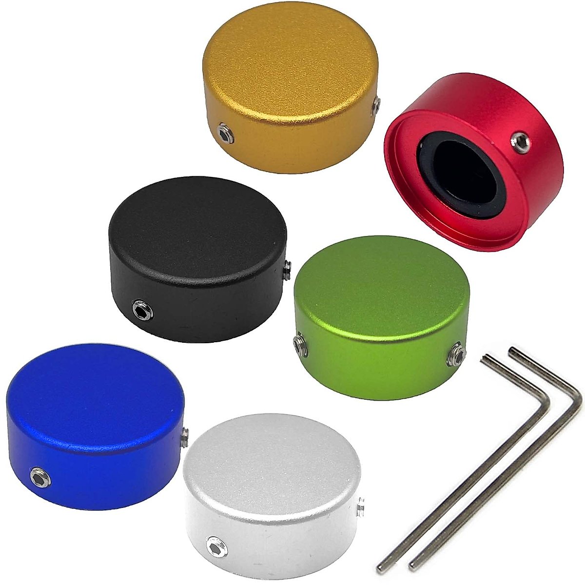 SOLUTEK Footswitch Topper Guitar Pedal Button Caps with 3 Set Screws and Protective Fitting Increasing Accuracy,Comfort for Common Switches diameter of 3/8"| SOLUTEK BUTTONS V1 6Pcs Multicolors