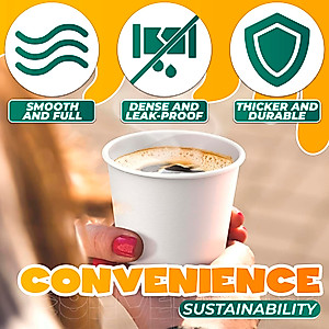 LEGLO 50Pcs Disposable Coffee Cups Reusable - 9 Oz Paper Cups for Drinking Disposable Cups Hot Beverage Cups - Tea Cups Party Paper Cups for Wedding Reception