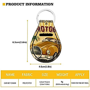 Cozeyat Leather Keyring Holder for Women Girls,Bling Butterflies Blue Design Wristlet Straps Key Chain Holder with Zipper,Pack of 3 Auto Smart Keychain Purse Accessories