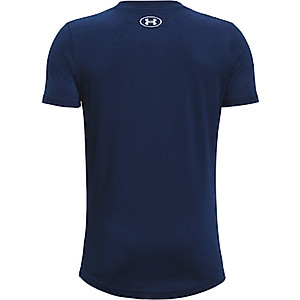 Under Armour Sportstyle Logo Short Sleeve T-shirt, Academy Blue/White, Youth Small