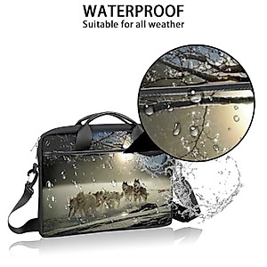 Energetic Dogs Laptop Computer Bag Waterproof Shoulder Messenger Bag 13-15 inch Durable Laptop Tote Bag with Shoulder Strap Handle Lightweight Crossbody Briefcase