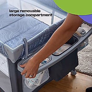 Cosco Rocking Bassinet with Play Yard DLX, Organic Waves