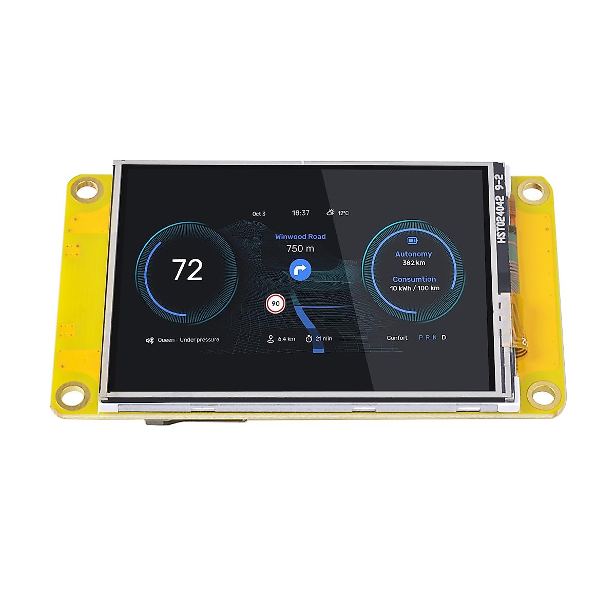 NEXTION Display 2.4″ Discovery Series NX3224F024 LCD-TFT Resistive Touch Screen 320×240, HMI Display Suitable for Racing Dashboard, 3D Printer, etc.