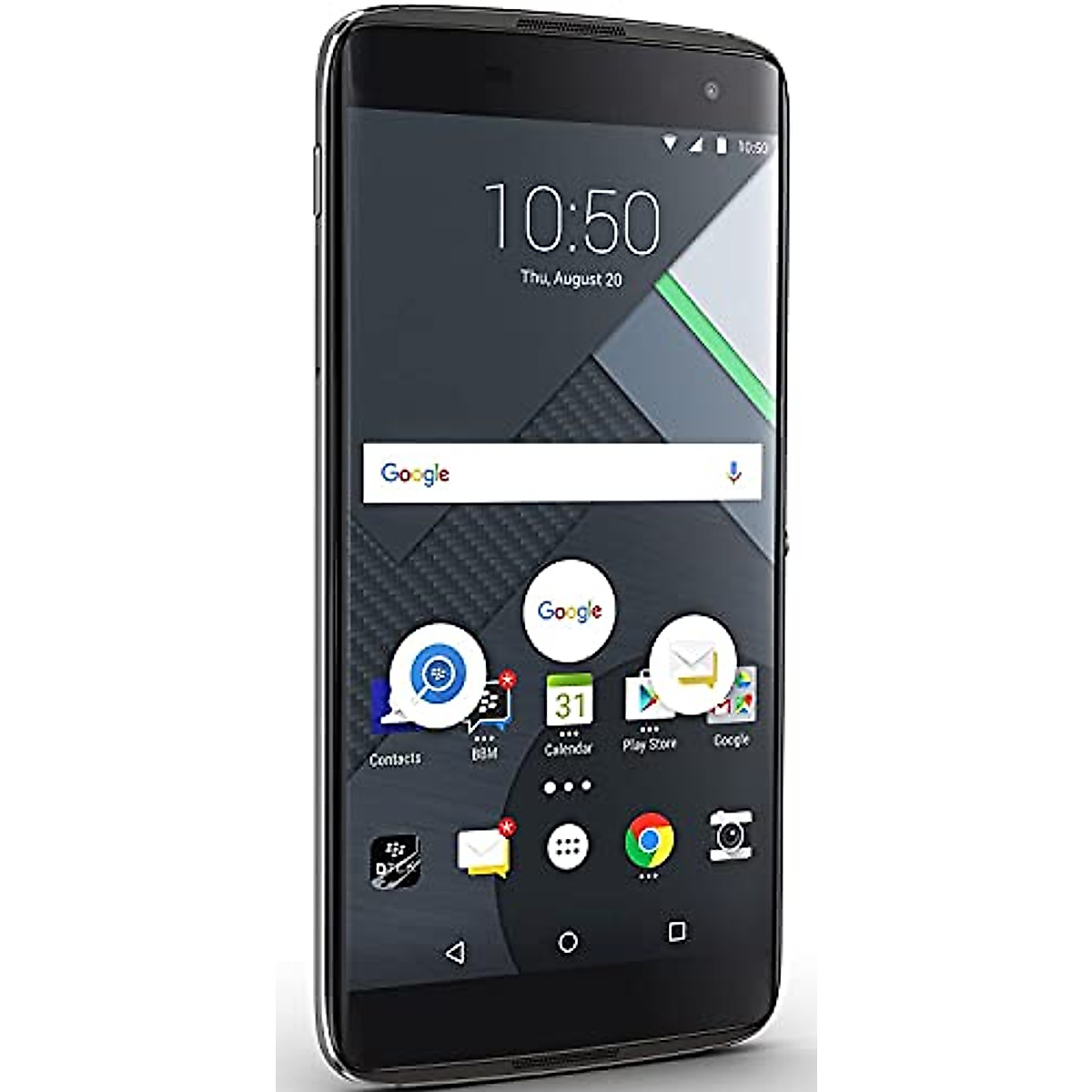 BlackBerry DTEK60 (BBA100-2) 32GB Earth Silver, 4GB Ram, 5.5" Touchscreen Display, Camera: 21MP + 8MP, GSM Unlocked International Model, No Warranty
