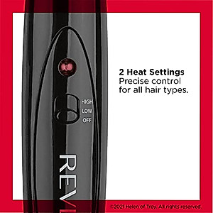 Revlon Silicone Bristle Heated Hair Styling Brush, Black, 1 inch barrel