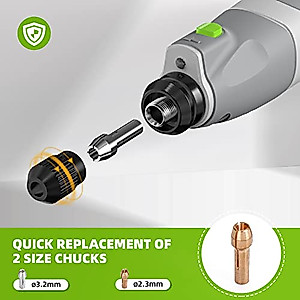 Huepar Tools Mini Cordless Rotary Tool with LED Light, 3-Speed Power Rotary Tool 5000-18000RPM with 98Pcs Accessories, 4V Rotary Tool for Sanding, Polishing, Drilling, Cleaning, DIY Crafts-RT4 PRO