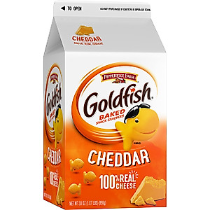Goldfish Cheddar Cheese Crackers, Baked Snack Crackers, 30 oz Carton