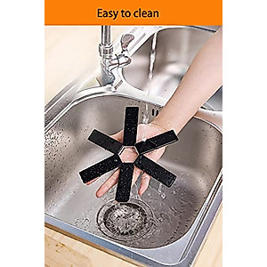 8 Pack Creative Folding Heat Insulation Pad for Kitchen - Folding Insulated Pad for Hot Pots - Foldable Trivet Mats - Non Slip Placemat Coaster - Kitchen Gadgets Accessories