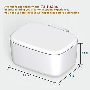 Wipes Dispenser, Wipe Holder for Baby, Refillable Wipe Container, Portable Press to Open, Non-Slip